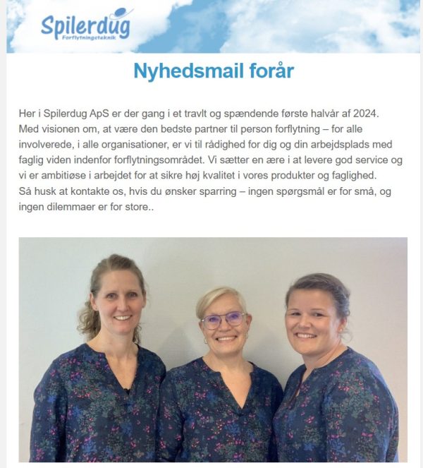 Spilerdug - Forflytningsredskab til mennesker